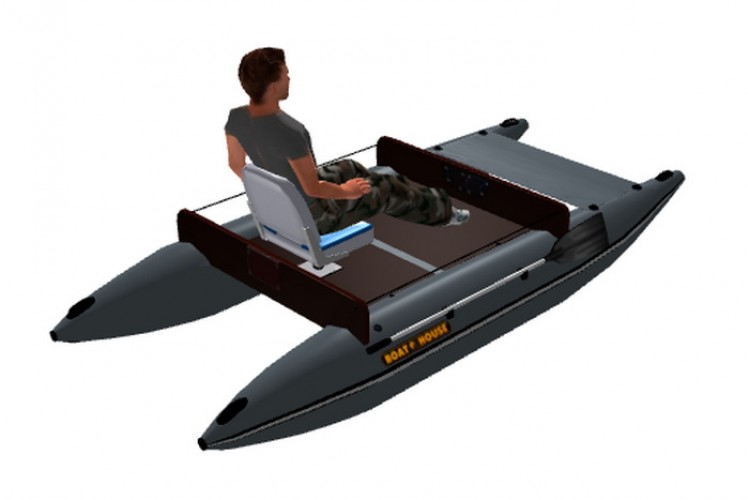 MINIKAT Моторный мини катамаран для рыбалки BOATHOUSE